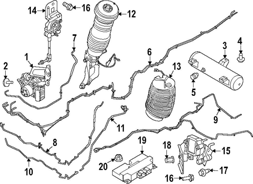 Genuine OEM Ford Part - Height Sensor LB5Z-5A967-B | Genuine OEM Ford ...