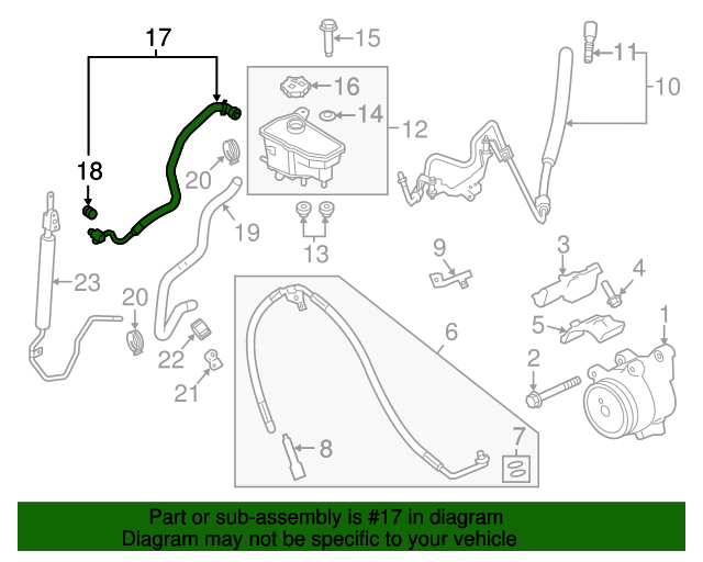 LR035470 - Air Suspension Compressor Line 2013-2022 Land Rover ...