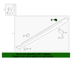2010-2021 Hyundai Tucson Rear Deflector Nut 87758-2S000 | OEM Parts Online