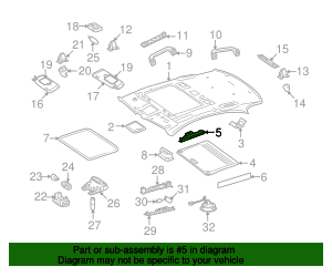 216-780-01-57 - Sunroof Slide 2007-2014 Mercedes-Benz | AutoNationParts.com