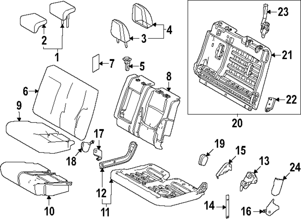 2024 Toyota Tacoma Cushion Frame 71016-AK010 | Toyota Parts Center