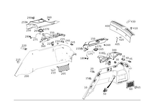 Trunk Lining for 2018 Mercedes-Benz GLE63 AMG S | Mercedes-Benz USA Parts