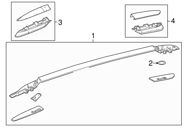 2013-2018 Toyota RAV4 Luggage Rack Seal 63437-0R010 | Toyota Parts Center