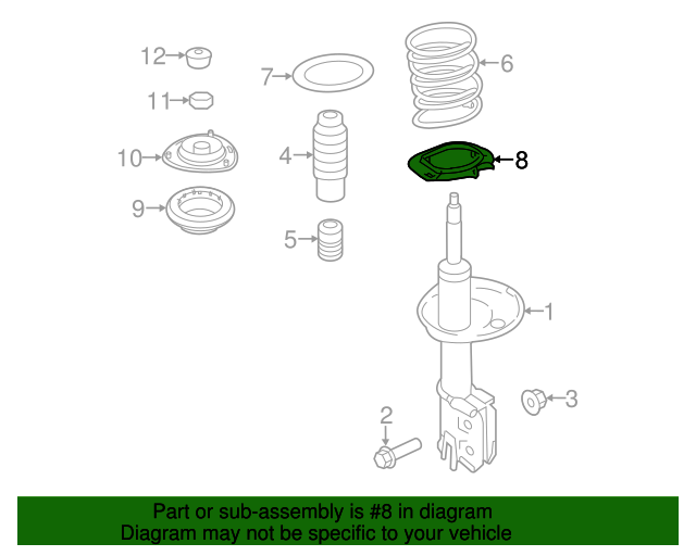 2011-2016 Kia Coil Spring Insulator 54633-2M000 | OEM Parts Online