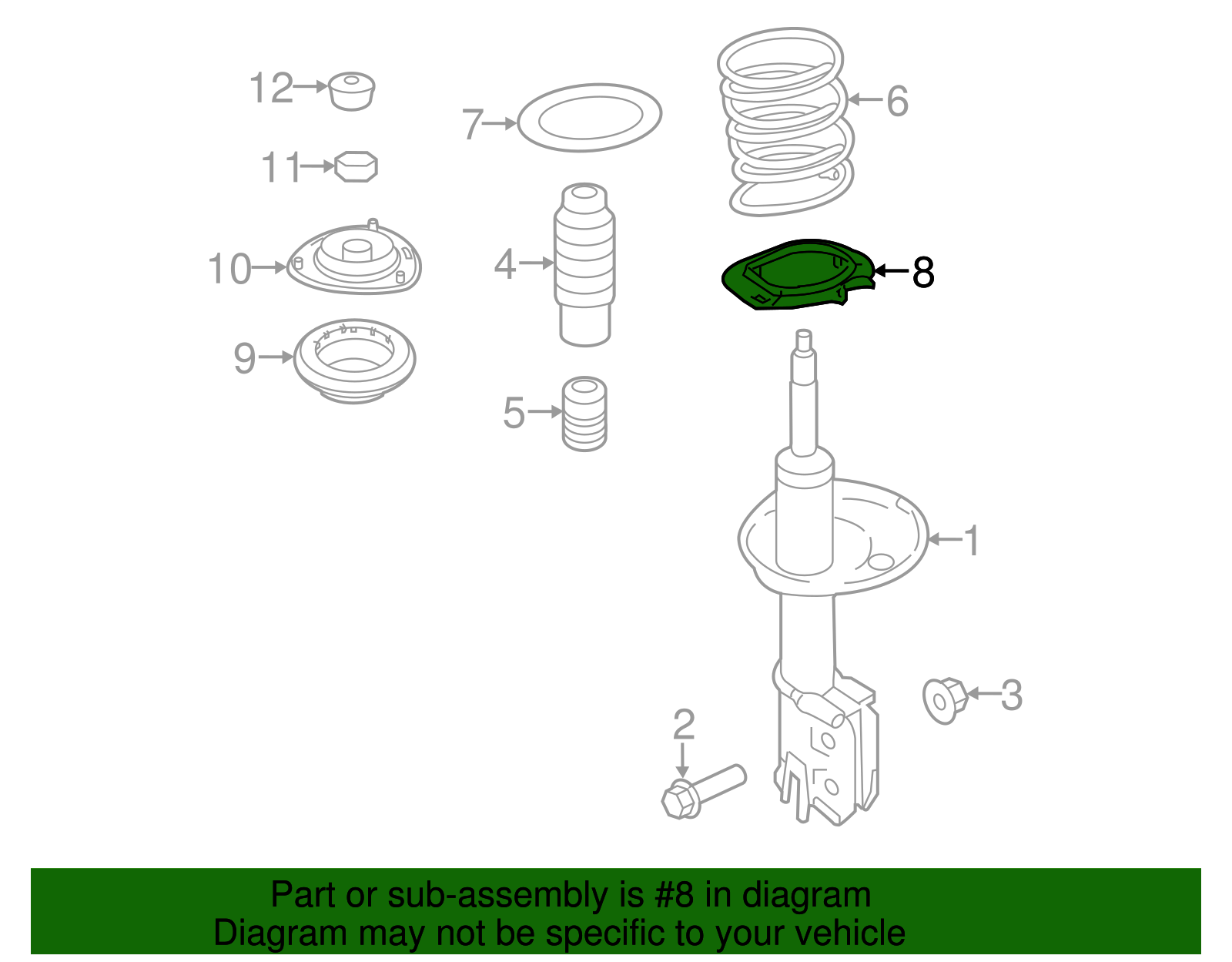 2011-2016 Kia Coil Spring Insulator 54633-2M000 | OEM Parts Online