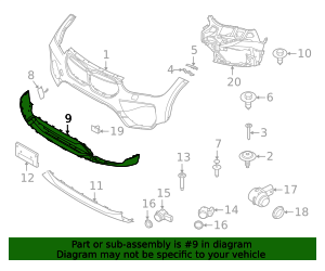 51115a0b080 - 2020-2022 BMW X1 Lower Cover (51-11-5-A0B-080) | BMW of ...