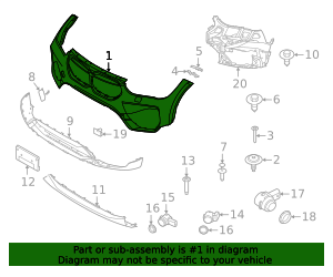 51119883249 - 2020-2022 BMW X1 Bumper Cover (51-11-9-883-249) | BMW of ...