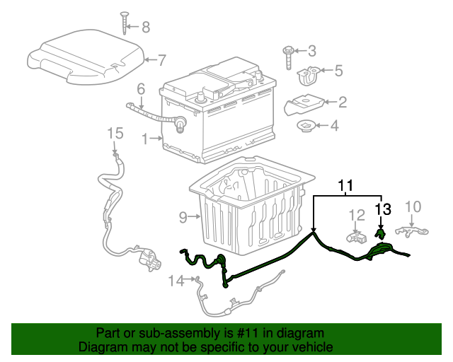2013-2017 GM Positive Cable 23154020 | GMPartsDirect.com