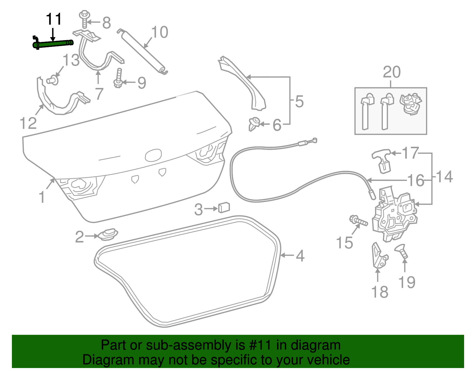 Genuine Toyota Camry Trunk Lid Deck Lid Support 64530-06010 | Frontier ...