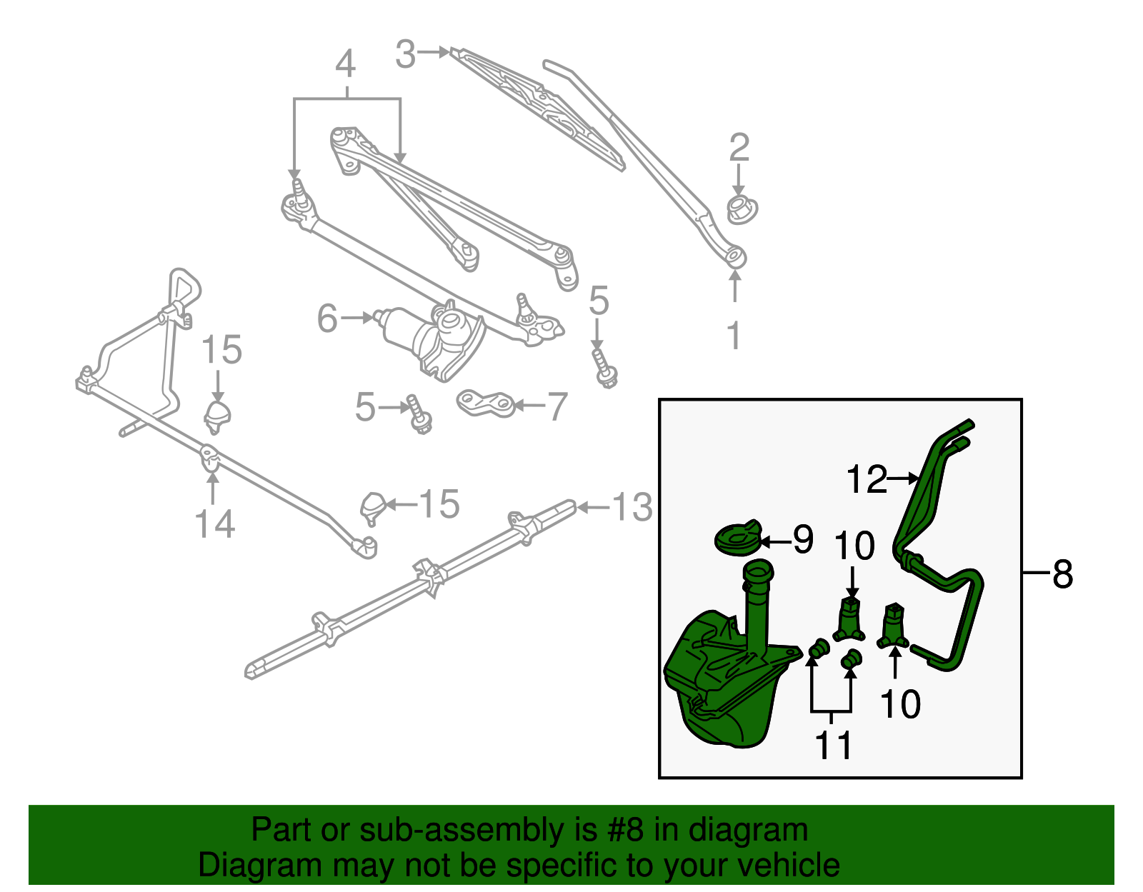ZZC1-76-671A - Washer Reservoir 2008-2011 Mazda Tribute | AutoNation Parts