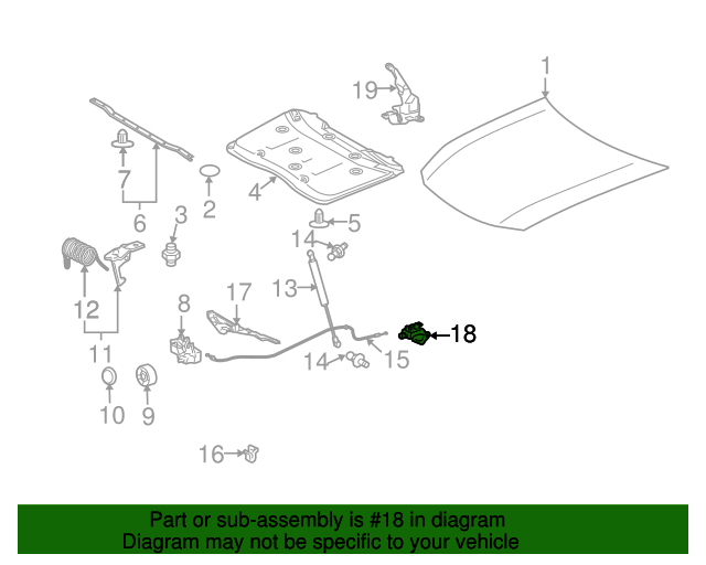 2003-2015 Lexus Hood Release Handle 53601-02020-C0 | OEM Parts Online