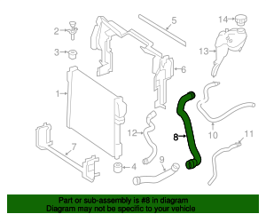 221-501-09-91 - Upper Hose 2012-2013 Mercedes-Benz S 350 | Mercedes ...