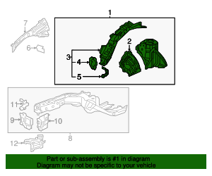 60750-TR2-A00ZZ - Housing, L Front Shock Absorber - 2012 Honda Civic ...