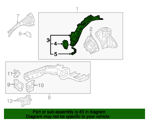 04684-TR3-A00ZZ - Upper Inner Rail 2012 Honda Civic | Honda Parts Online