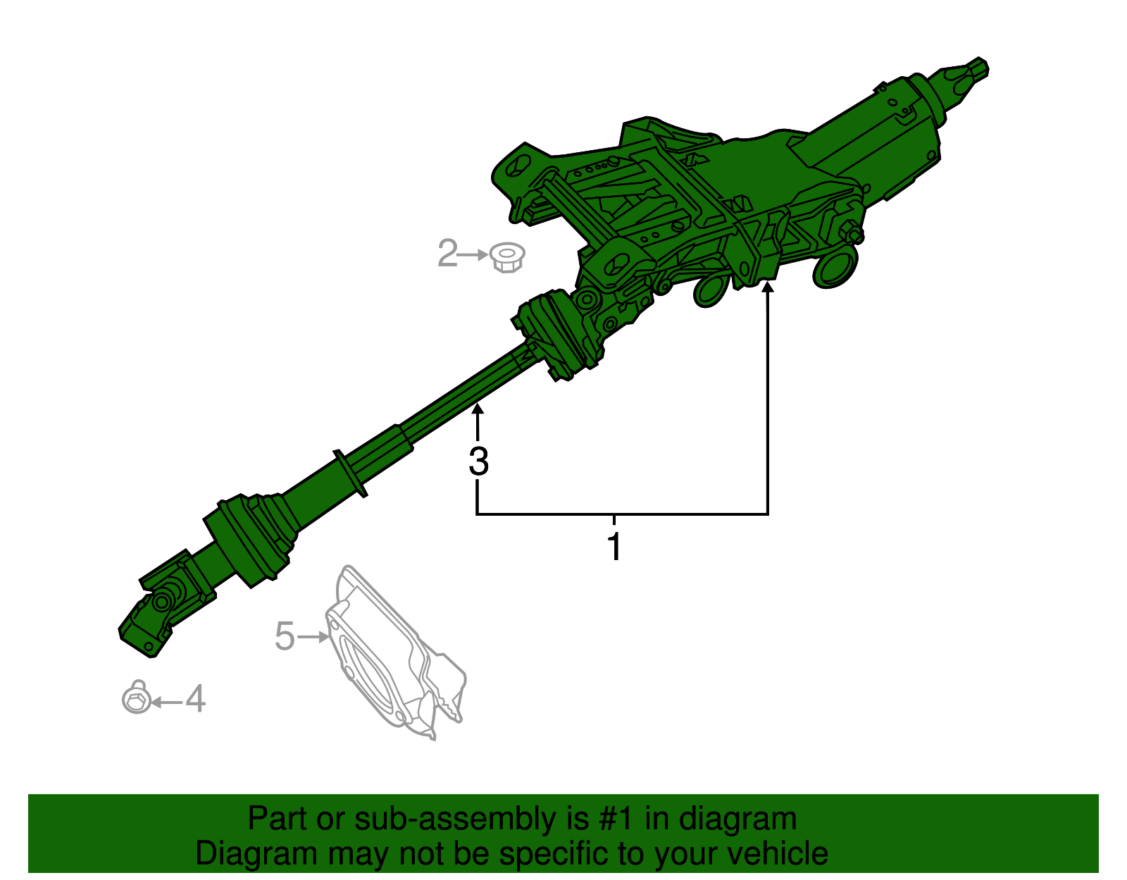 2013-2019 Ford Flex Steering Column DA8Z-3C529-F | OEM Parts Online