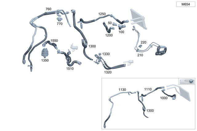 254-830-10-02 - Hose Line 1956-2025 Mercedes-Benz | Mercedes-Benz USA Parts