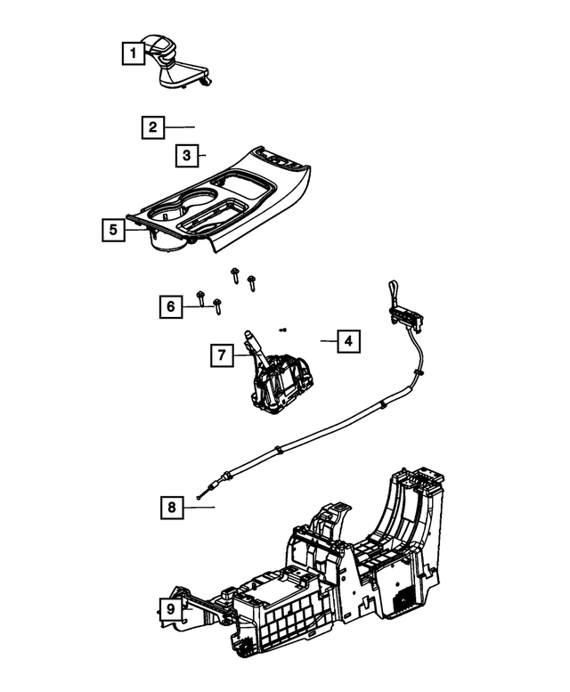 MOPAR TRANSMISSION SHIFTER - 68428791AD - 68428791AD | Mopar Online Parts
