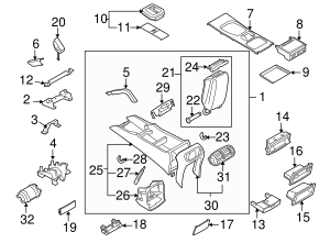 2003-2004 Porsche Cayenne Front Cup-Holder 955-552-283-02-5Y2 | Sunset ...