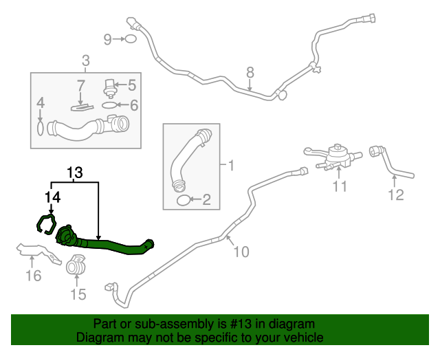 2012-2016 Porsche Panamera Engine Coolant Pipe 970-106-145-10 | Porsche ...