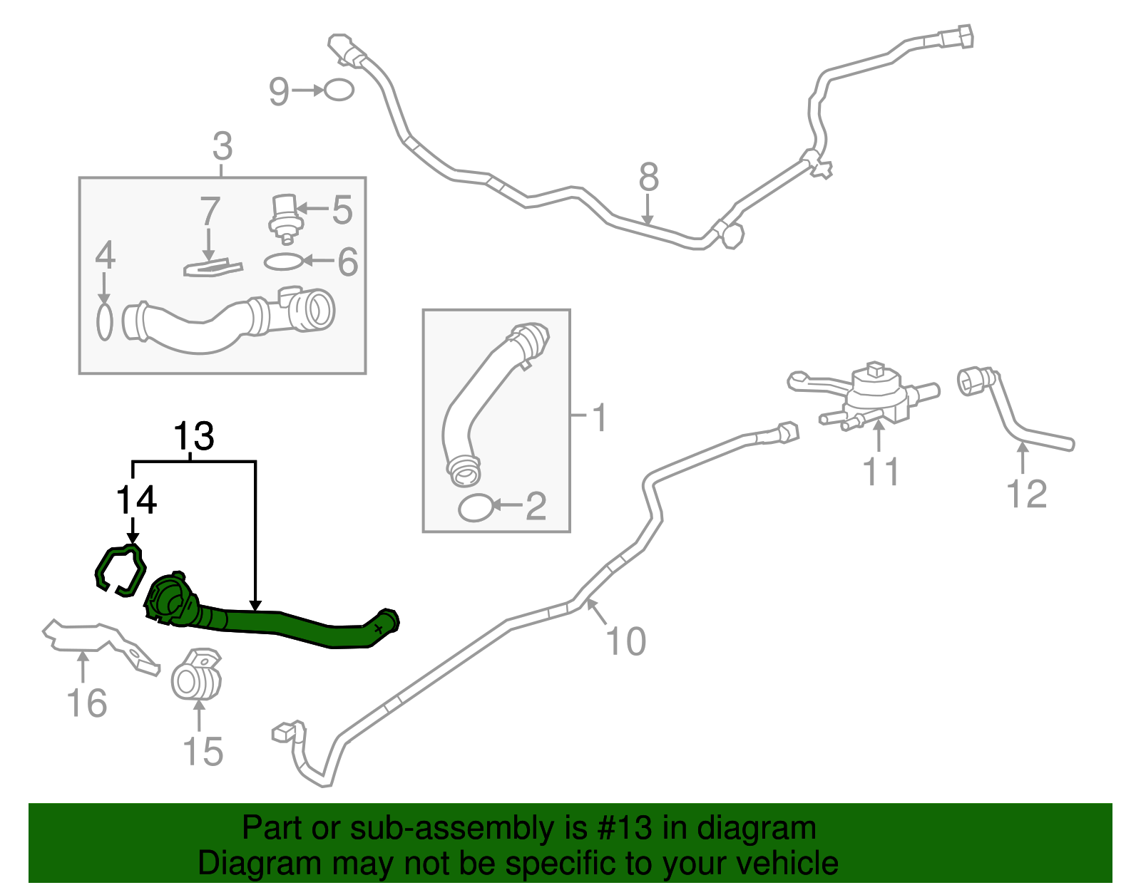 2012-2016 Porsche Panamera Engine Coolant Pipe 970-106-145-10 | Porsche ...