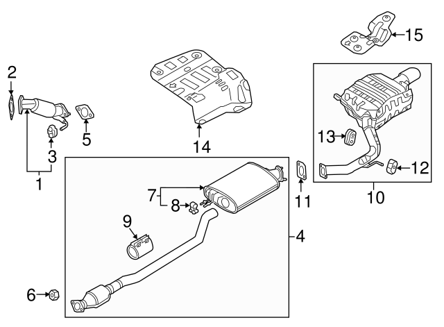 28510-2G365 - Catalytic Converter - 2016-2018 Kia Sorento | Kia Auto Parts