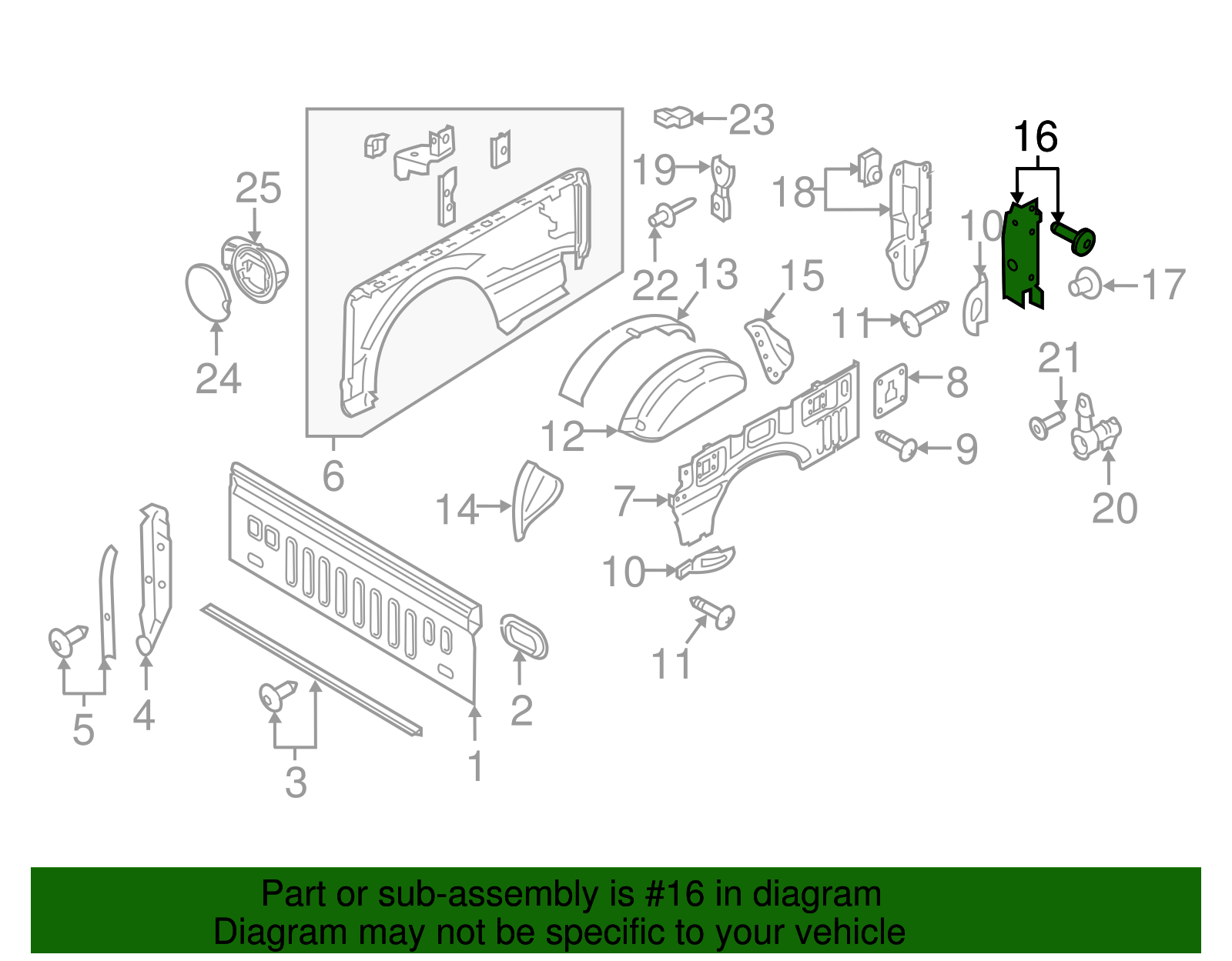 FL3Z-9941033-A - Corner Pillar 2015-2025 Ford | Big 3 Auto Parts