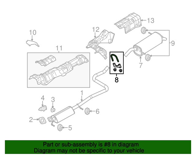 Genuine OEM Ford Part - Exhaust Clamp XS5Z-5K272-JA | Genuine OEM Ford ...