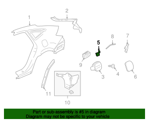 74490-TP6-A01 - Grommet Fuel Filler - 2010-2015 Honda | Honda Factory Parts