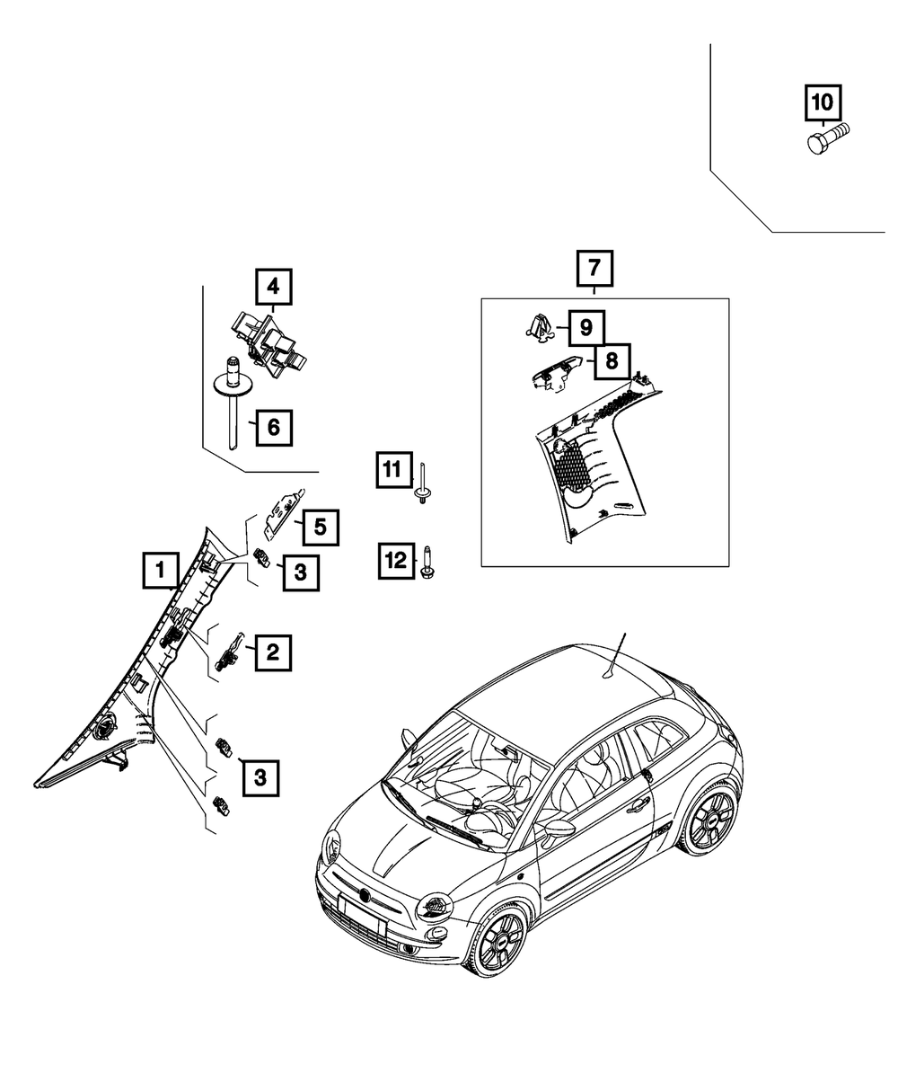 2024 Fiat 500E Retainer Clip 68656387AA | My Mopar Parts