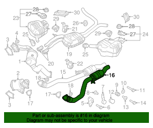 4H0-253-300-H - Muffler & Pipe 2013-2015 Audi | Audi OEM Parts