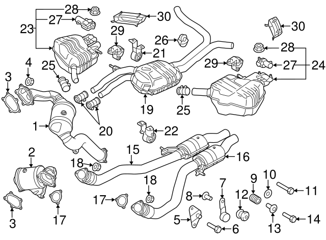 Genuine Audi 4G0-253-115-D | Catalytic Converter Gasket | FREE Shipping ...