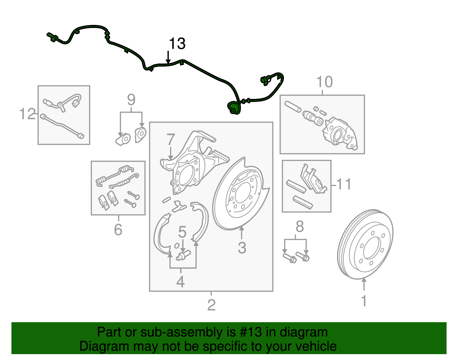 2009-2011 Ford F-150 ABS Wheel Speed Sensor AL3Z-2C190-C | TascaParts.com