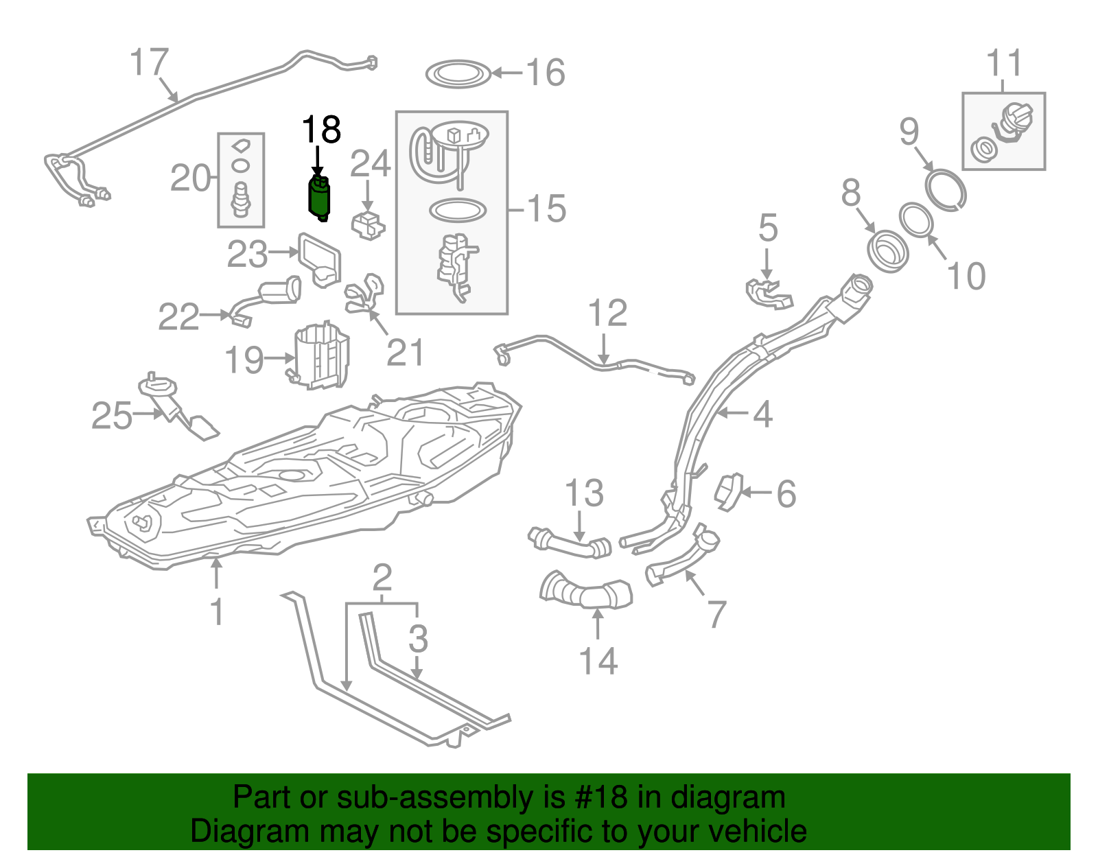 2015-2021 Lexus Fuel Pump 23221-36030 | Retail Performance Auto Parts