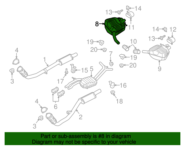 8T0-253-609-CQ - Resonator 2013-2015 Audi RS5 | Audi OEM Parts