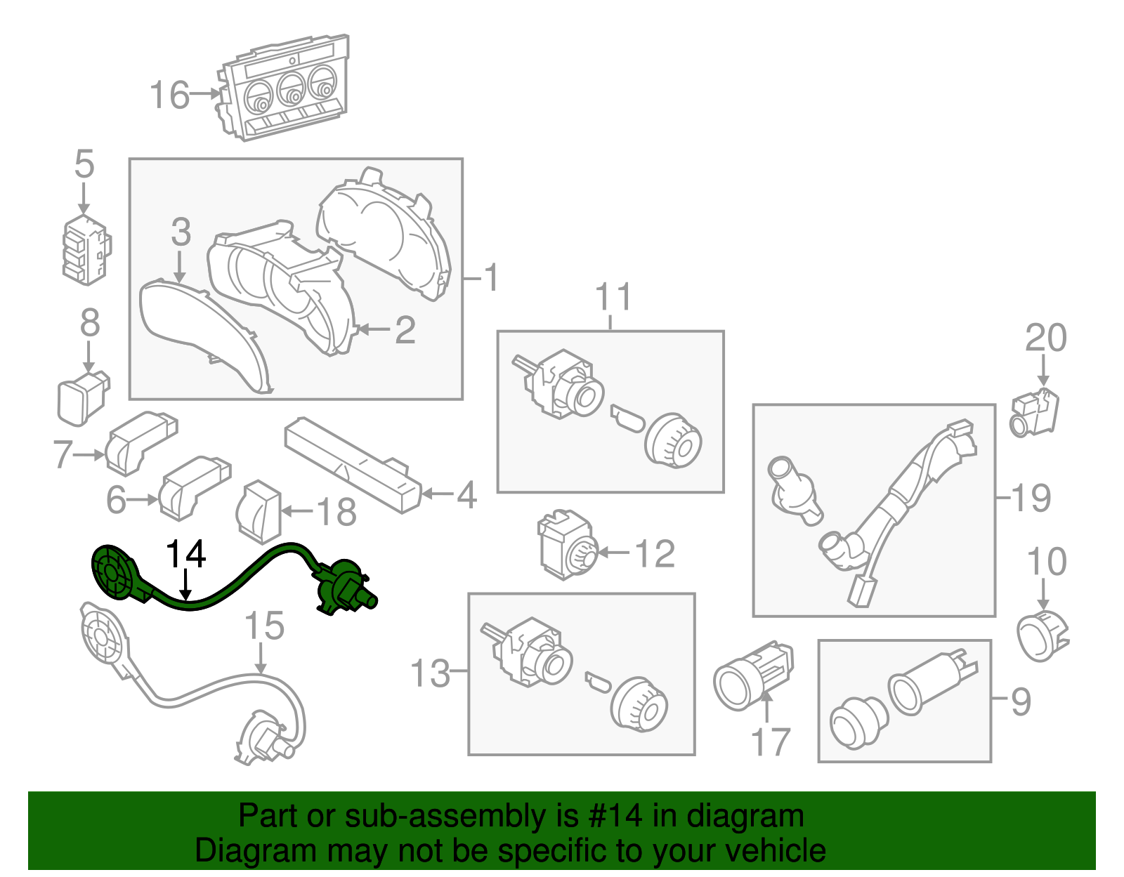 SU003-02101 - HVAC Heater Control Cable 2013-2020 Toyota | AutoNation Parts