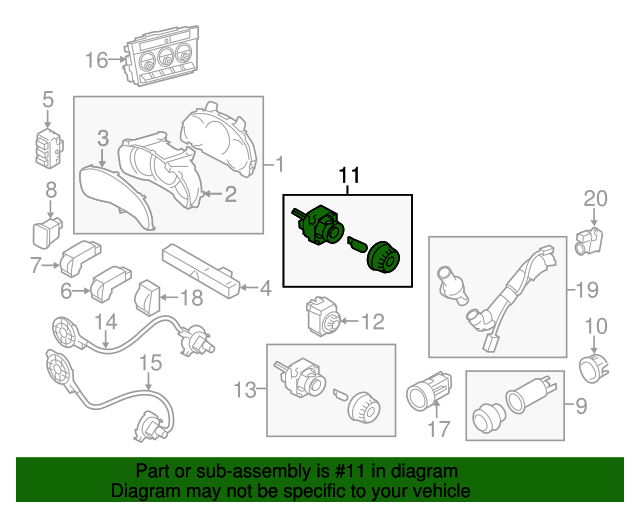 2013-2020 Toyota Temp Switch SU003-02089 | Toyota Parts Center