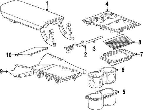 Center Console for 2024 Chevrolet Blazer EV | GMPartsDirect.com