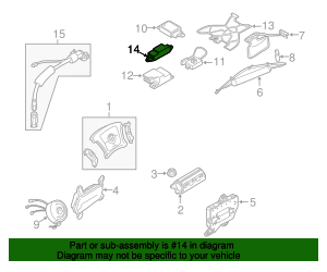 65776910678 - 2001-2003 BMW Center Sensor (65-77-6-910-678) | BMW of ...