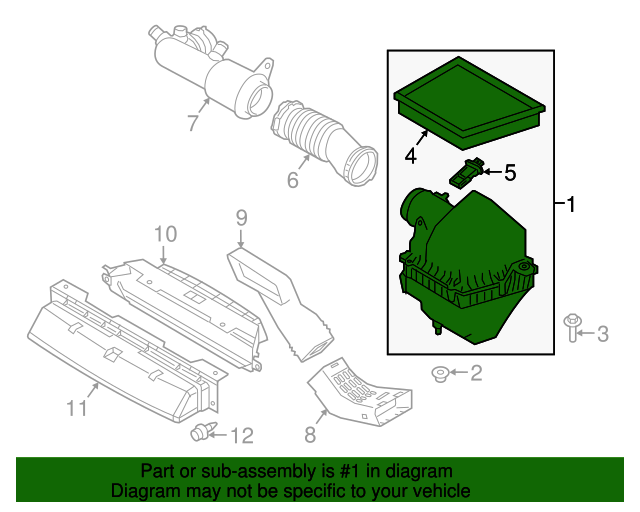 2018-2023 Land Rover Range Rover Velar Air Cleaner Assembly LR172971 ...