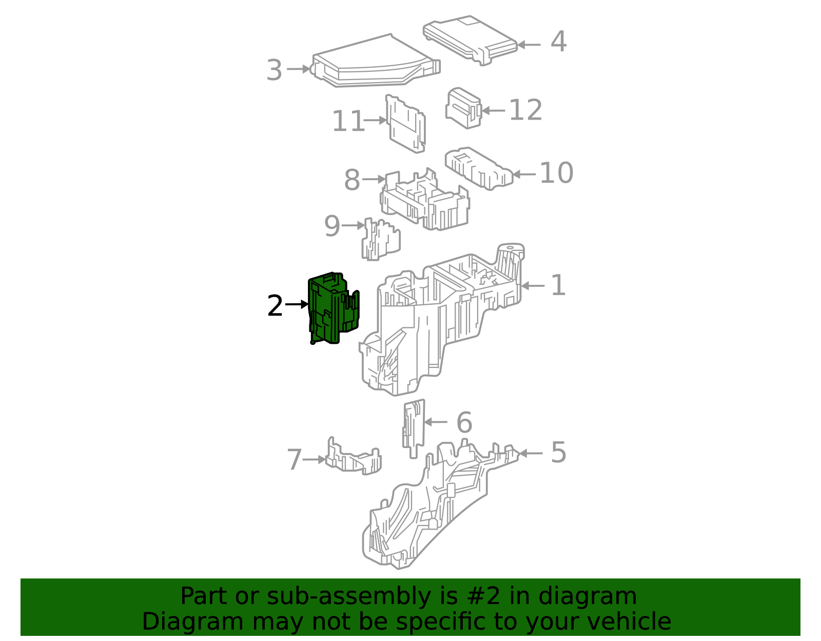 Genuine Toyota Relay Box Holder part# 82666-08300 for 2021-2024 Toyota ...