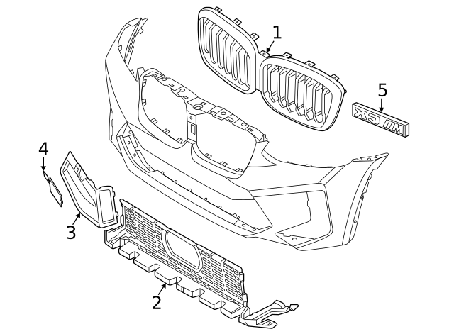 51-11-8-082-774 - Center Grille - 2022-2023 BMW | Buy BMW Parts Now