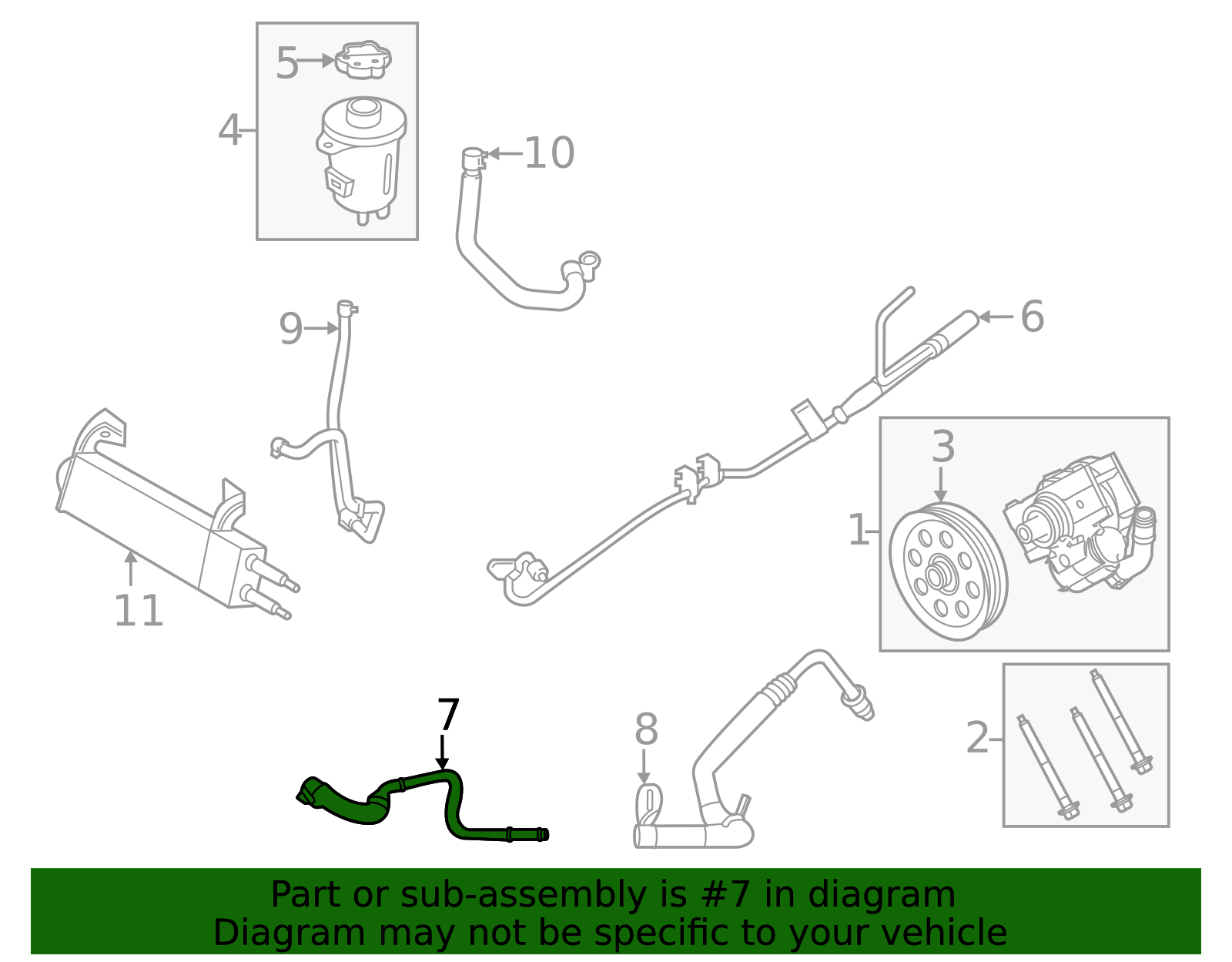 2018-2024 Ford Motorcraft™ Lower Return Line PSH-493 | TascaParts.com