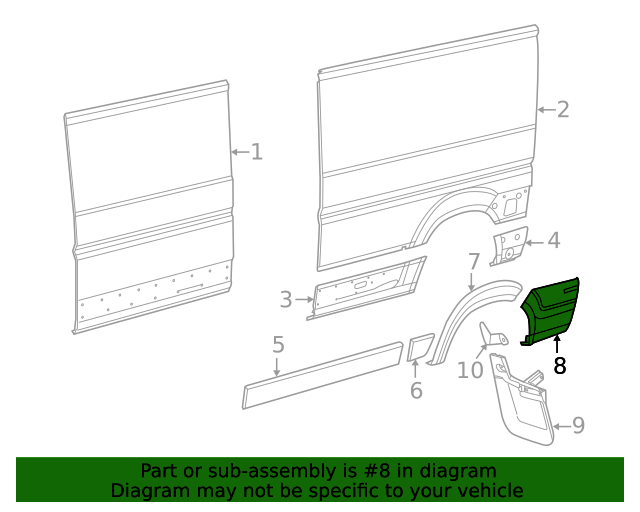 2019-2021 Ram Sill Molding - Driver's Side (LH) 1ZT40JXWAB | TascaParts.com