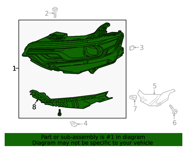 2020-2022 Cadillac XT6 Composite Assembly 85000016 | TascaParts.com