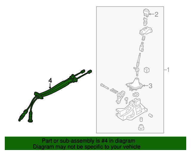 43794-1W200 - Control Cable 2012-2017 Kia Rio | Kia.Parts Store