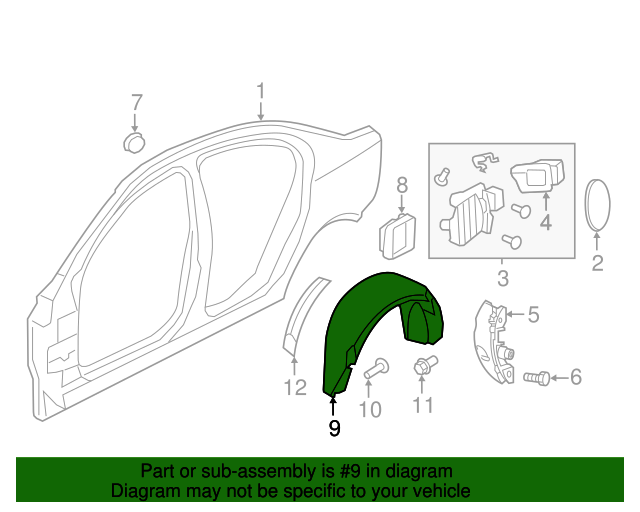 2014-2017 Chevrolet SS Wheelhouse Liner 92262998 | QuirkParts