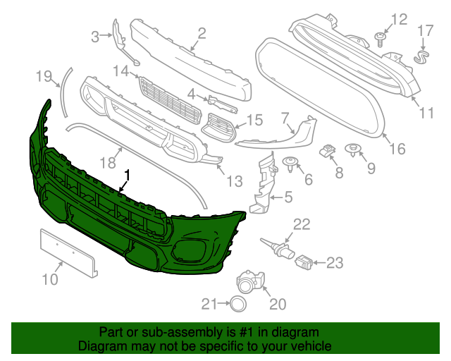 2015-2021 Mini Cooper Bumper Cover 51-77-7-382-164 | Mini Parts Direct