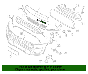 2014-2021 Mini Cooper Air Inlet Grille 51-11-7-355-239 | Mini Parts Direct