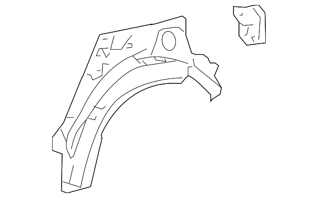 2014-2018 Toyota Yaris Outer Wheelhouse 61632-0D901 | Toyota Parts Center