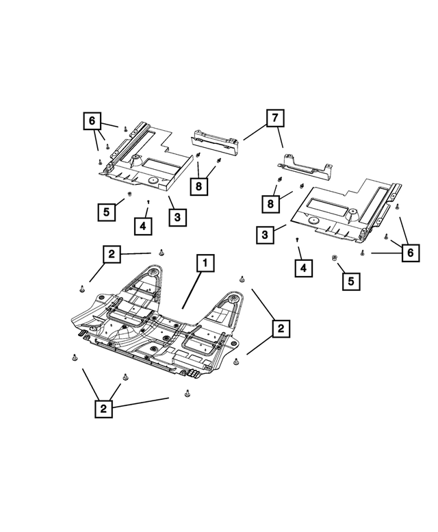 2012-2019 Fiat 500 Rear Belly Pan, Right 5182454AA | Mopar.com National ...